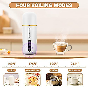 GearRoot Travel Portable Electric Kettle, 380ml Mini Electric Tea Kettle Water Boiler, One Cup Electric Hot Water Kettle, Fast Boil and Auto Shut Off Hot Water Boiler