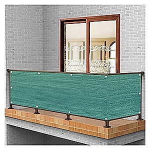 ALBN Balcony Privacy Protective Screens Fence Windscreen for Outdoor Backyard Patio Balcony UV-Proof Weather-Resistant with Cable Ties (Color : Dark Green, Size : 0.75x6m)