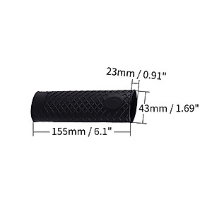 Bettomshin 4Pcs Silicone Hot Handle Holder, 155mm/6.1inch Non-Slip Silicone Pot Holder Sleeve, Heat Resistant Potholder Cookware Handle Cast Iron Skillet Handle Cover Black