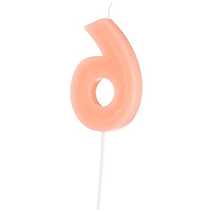 Meri Meri Coral Number 6 Candle