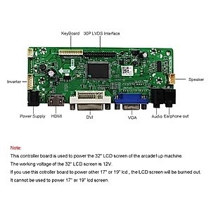 VSDISPLAY HD-MI DVI VGA Audio LCD Controller Board M.NT68676 Compatible with 32" 32 inch 1920x1080 HV320FHB N00 N02 N10 N80 N4K F40 LVDS Interface LCD Screen