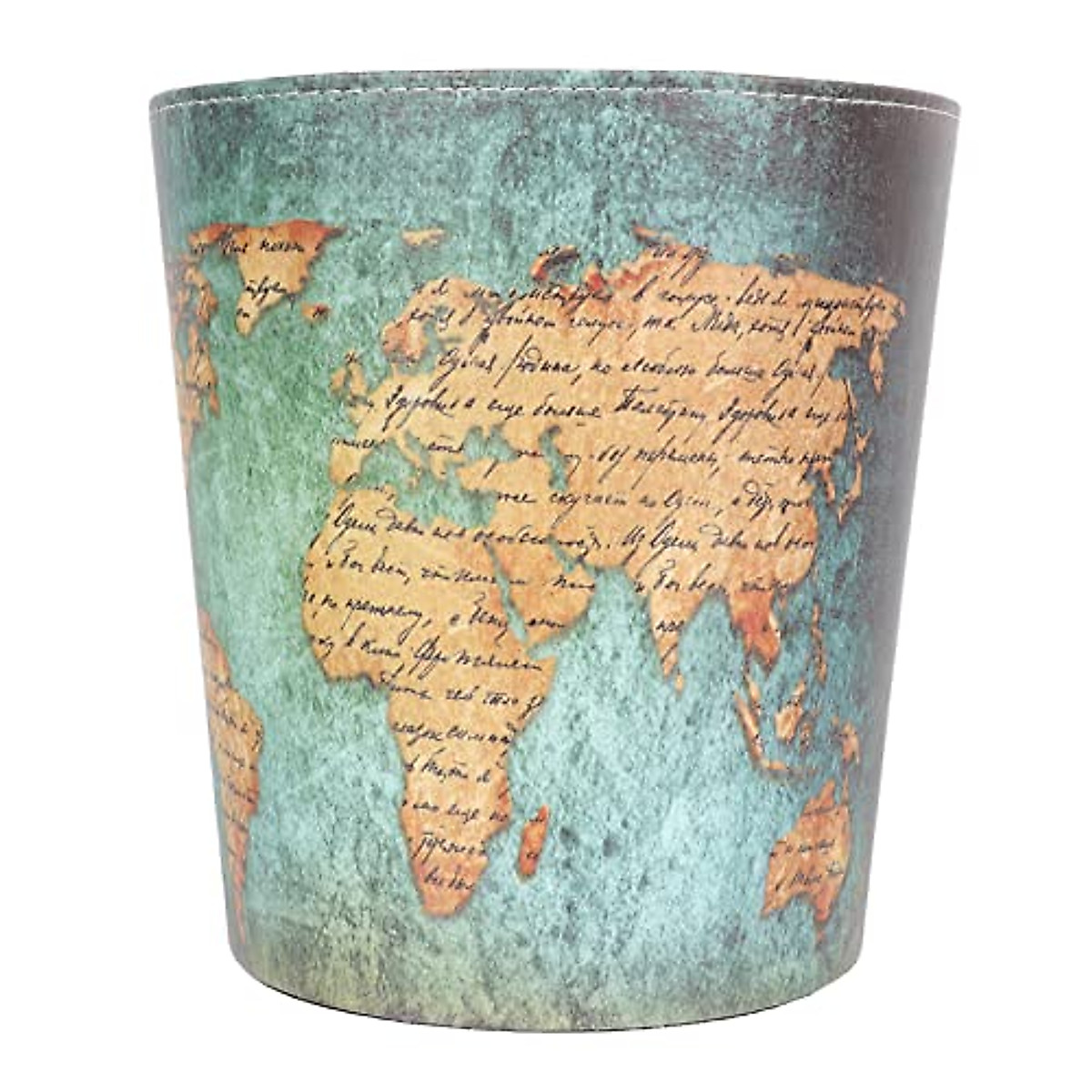 Vintage Trash Buckets Trash Can European Style Retro Waste Paper Basket Garbage Can Garbage Bin Container Waste Organizer Makeup Brush Holder for Home Bathroom Office Bedroom Wastebin