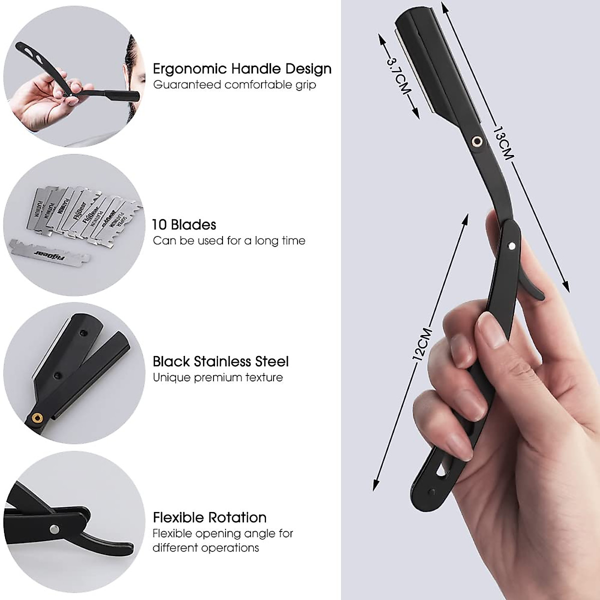 Beard Cape Apron, Beard Apron Bib, Beard Hair Catcher for Men's Shaving Trimming with Straight Razor and Blades, Suction Cups, Scissors, Cleaning Brush, Portable Pouch, Gift for Husband Boyfriend Men