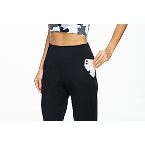 Rrosseyz Joggers Pants for Women-Quick Dry Sweatpants with Pockets for Travel Athletics Casual and Outdoor(Black,XL)