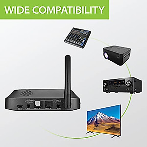 Avantree Quartet Multiple Wireless Headphones with one Transmitter, 4 Pack Up to 100PCS, HD Sound No Lag for TV Watching, Outdoor Movie, Silent Disco Party, Hearing Assist in Church