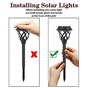 Glintoper 12 Pack Solar Outdoor Pathway Lights, Solar Powered Landscape Lights, Waterproof Decorative Lighting Solar Garden Lights for Lawn Patio Yard Walkway Deck Driveway, Warm White