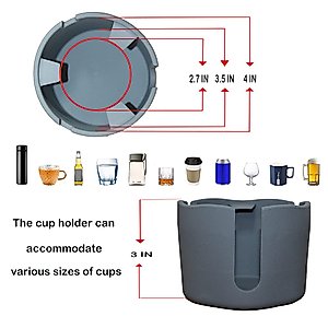 Cup Holder for Desk ， 8EIGHTECH Table Cup Holder has a Suction Cup with Strong Suction Power.Anti-Spill Cup Holder for desks or Tables, can Hold a Variety of Mugs、 Drinking Bottles、Insulated Cups.