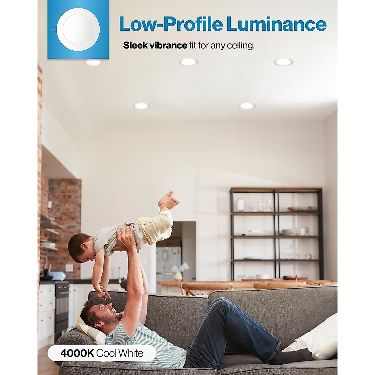 Sunco 24 Pack 6 Inch Ultra Thin LED Recessed Ceiling Lights Slim, 4000K Cool White, Dimmable 14W, Canless Wafer Thin with Junction Box - Energy Star