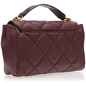 GUESS womens Katey Flap Shoulder Bag, Burgundy Multi, One size US