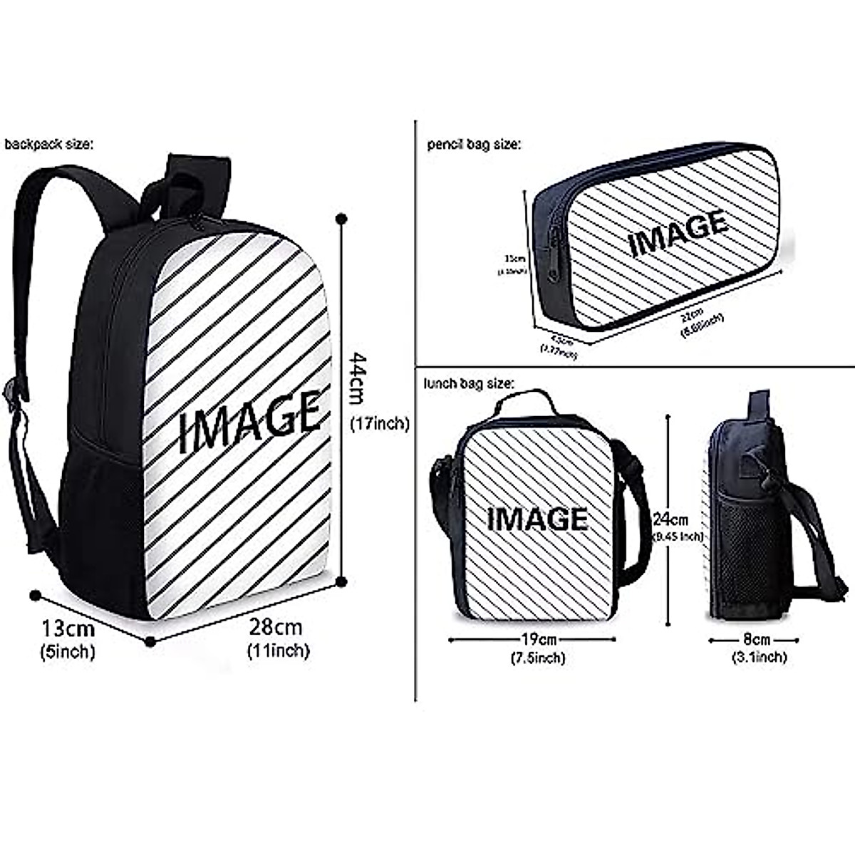 Tuoxiukan Customizable Backpack Set 3-in-1 Kids School Bag for Girls Boys Sea Turtle Schoolbag Set with Lunch Box Pencil Case Preschool Kindergarten Elementary Bookbag Hiking Camping