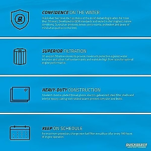 Quicksilver 8M0168897 Fuel Filter Kit for Mercury 4-Stroke 75-115 Hp Outboards