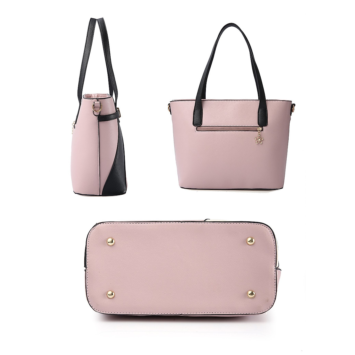 Nevenka Top Handle Handbags for Ladies PU Leather Tote Purse Women Crossbody Shoulder Bags (Red)