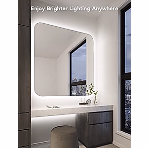 Govee White LED Strip Lights, Upgraded 16.4ft Dimmable LED Light Strip 6500K Bright Daylight White, Strong Adhesive, 300 LEDs Flexible Tape Lights for Vantiy Mirror, Kitchen Cabinet, Bedroom