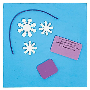Snowflake Handprint Picture Ornament Cra - Crafts for Kids and Fun Home Activities