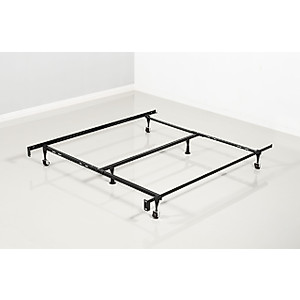 GTU Furniture Adjustable Steel Metal Bed Frame, for Box Spring & Mattress Set, Fits Twin/Full/Queen (Twin/Full/Queen)