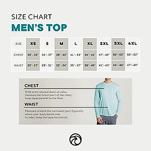 Vapor Apparel Men's Sting Ray Line Art Solar Outdoor UPF 50+ Long Sleeve T-Shirt, UV Sun Protection for Fishing, Running, Hiking, Arctic Blue, Large