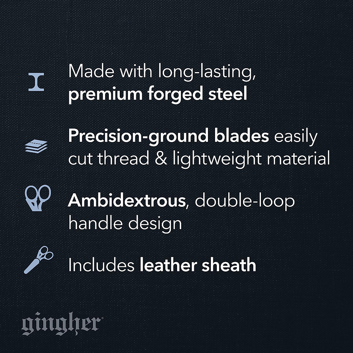 Gingher 01-005280 Stork Embroidery Scissors, 3.5 Inch, Gold