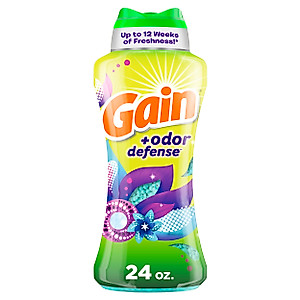 Gain Fireworks Odor Defense In-Wash Scent Booster Beads, HE Compatible, Super Fresh Blast Scent, 24 oz