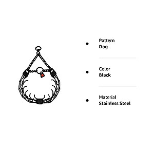 Herm Sprenger Black Stainless Steel Prong Dog Training Collar with Swivel Ultra-Plus Pet Pinch Collar No-Pull Collar for Dogs Anti Pull Training Collar Made in Germany 2.25mm x 16in