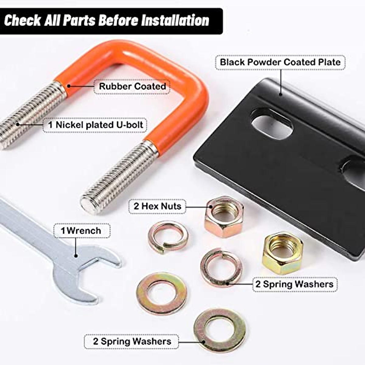 Hitch Tightener for 1.25" and 2" Hitches Hitch Tightener Anti-Rattle Stabilizer Rust-Free Heavy Duty Lock Down Easy Installation Quiet(with 5/8-Inch Pin Diameter Trailer Hitch Lock)