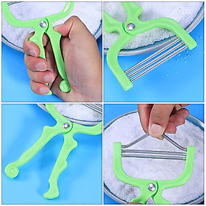 2Pcs Manual Facial Hair Removers Women Face Threaders Epilators Upper Lip Chin Cheeks Neck Portable Beauty Tools for Women (Green)