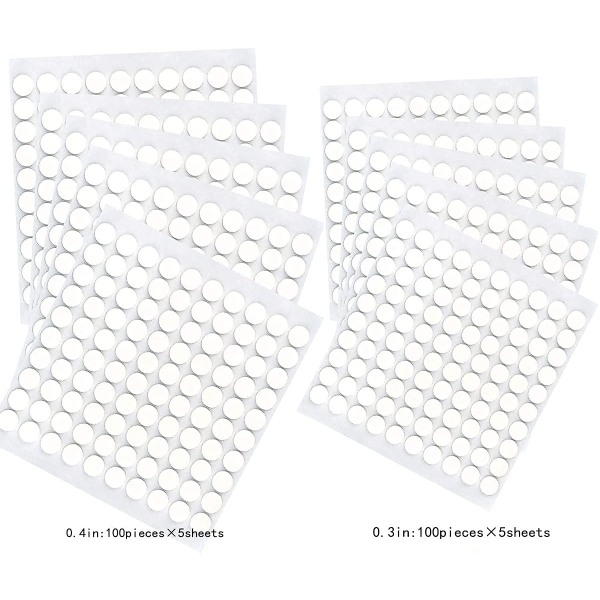 ACFELLE 10 Sheet Foam Round Dots Double-Sided Adhesive 3D Craft Foam Tape for DIY Handmade Crafts,Card Making Or Office Supplies,1000 Pieces,2 Sizes (0.3 inch & 0.4 inch)