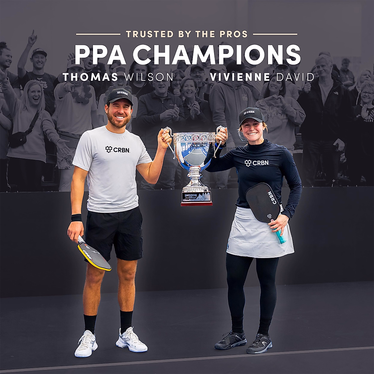 Carbon Fiber Pickleball Paddle (White Logo, 16mm Thick)