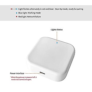 YRHAND Smart Lock WiFi Gateway Smart Hub WiFi Hub TT Lock App Gateway Smart Goor Lock with Remote Control Smart hubs Compatible with Alexa Google Home,WiFi Bridge for Door Locks