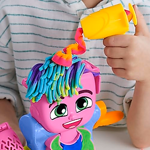 Play-Doh Hair Stylin' Salon Playset with 6 Cans, Pretend Play Toys for Girls and Boys Ages 3 and Up