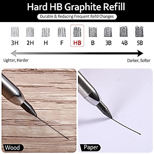 Hiboom 24 Pieces 2.8mm HB Refill for Carpenter Pencil, Study Long Lasting Pencil for Mechanical Pencil Woodworking Construction (Black)