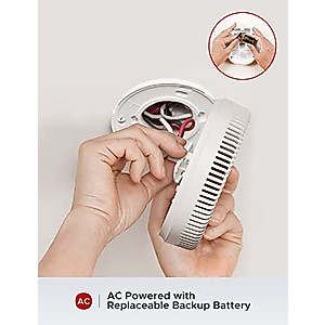 X-Sense Hardwired Combination Smoke and Carbon Monoxide Detector, Hardwired Interconnected Smoke and CO Detector Alarm with Replaceable Battery Backup, XP04, 1-Pack