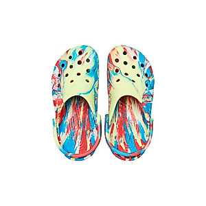 Crocs Unisex Classic Marbled Tie-dye Clog, Sulphur/Multi, Numeric_10 US Men