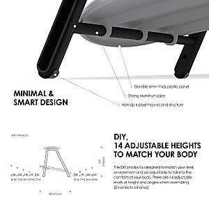 'roumo DSP with Velvet Light Gray Fabric Cover' Desk Footrest That Fits My Body, Height Adjustment Double Tier Step Stool, Footrest + Ottoman, Comfort Creative Desk Life