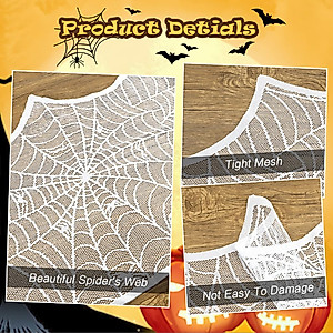 Halloween Decor Indoor White Halloween Fireplace Mantle Decorations Indoor Halloween Decorations White Lace Spiderweb Fireplace Covers Halloween Party Supplies Halloween Party Decorations