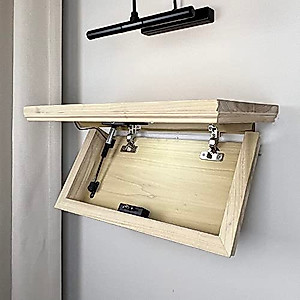 Stow Shelves Concealment Gun Shelf with Hidden Trap Door with RFID Lock Natural Wood 23 X 11.5 X 4 (Unfinished) (2412R-UF)