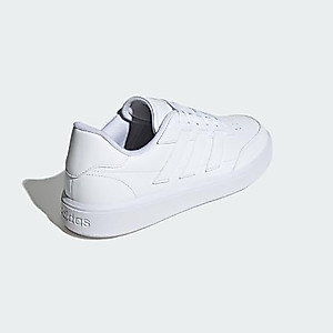adidas Men's CourtBlock Sneaker, White/White/White, 10.5