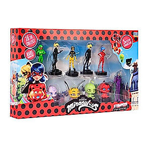 P.M.I. Miraculous Ladybug Stamps for Kids |12 Miraculous Ladybug Stampers Out of 16 Collectibles in 1 Pack | Miraculous Ladybug Stationery, Stampers, Birthday Party Supplies - Cat Noir (Assortment A)