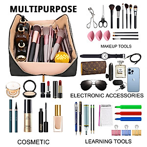 Clear Makeup Bags,TSA Approved Toiletry Bag with Zipper, Clear Makeup Organizer Fit Carry-on Travel Essentials,Make Up Bag for Car,First Aid Kits for Girl,Small Cosmetic Bag for Purse (Jet Black)