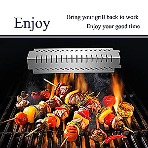 Boloda 3 Pack Heat Tent Shield,Stainless Steel Grill Heat Plate Replacement for Charbroil 463240904,Coleman 461230403,Kirkland 463230703, Thermos 461246804,Centro G40200 Flame Tamer Heat Plate Shield