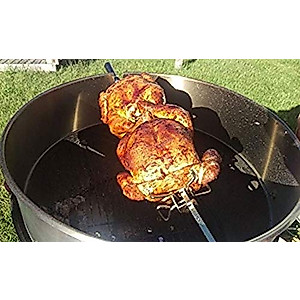 Stainless Steel Grill Rotisserie Meat Forks BBQ Grill Rotisserie Spit Meat Forks Replacement 4-Prong-Fits for 5/16" square rotisserie spit