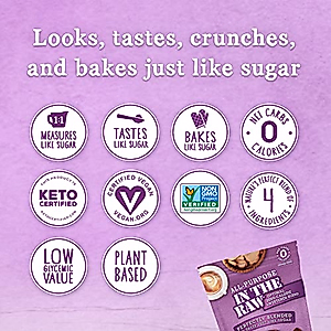 All-Purpose In The Raw Nature’s Zero Calorie Sweetener, Sugar Free Substitute Baking, Coffee, Stevia, Monk Fruit, Allulose, Erythritol Blend, Keto, Low Carb, Vegan, Gluten Free, 14 Oz (Pack of 1)