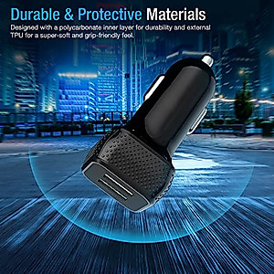 Zonlaky Car Charger 2 Pack, 24W Dual USB Car Charger - Black, SmartUSB Port Car Adapter Compatible iPhone 13/12/11/XR/Xs, iPad Pro/Air 2/Mini, LG, Pixel, Galaxy (Not Compatible with Quick Charge)