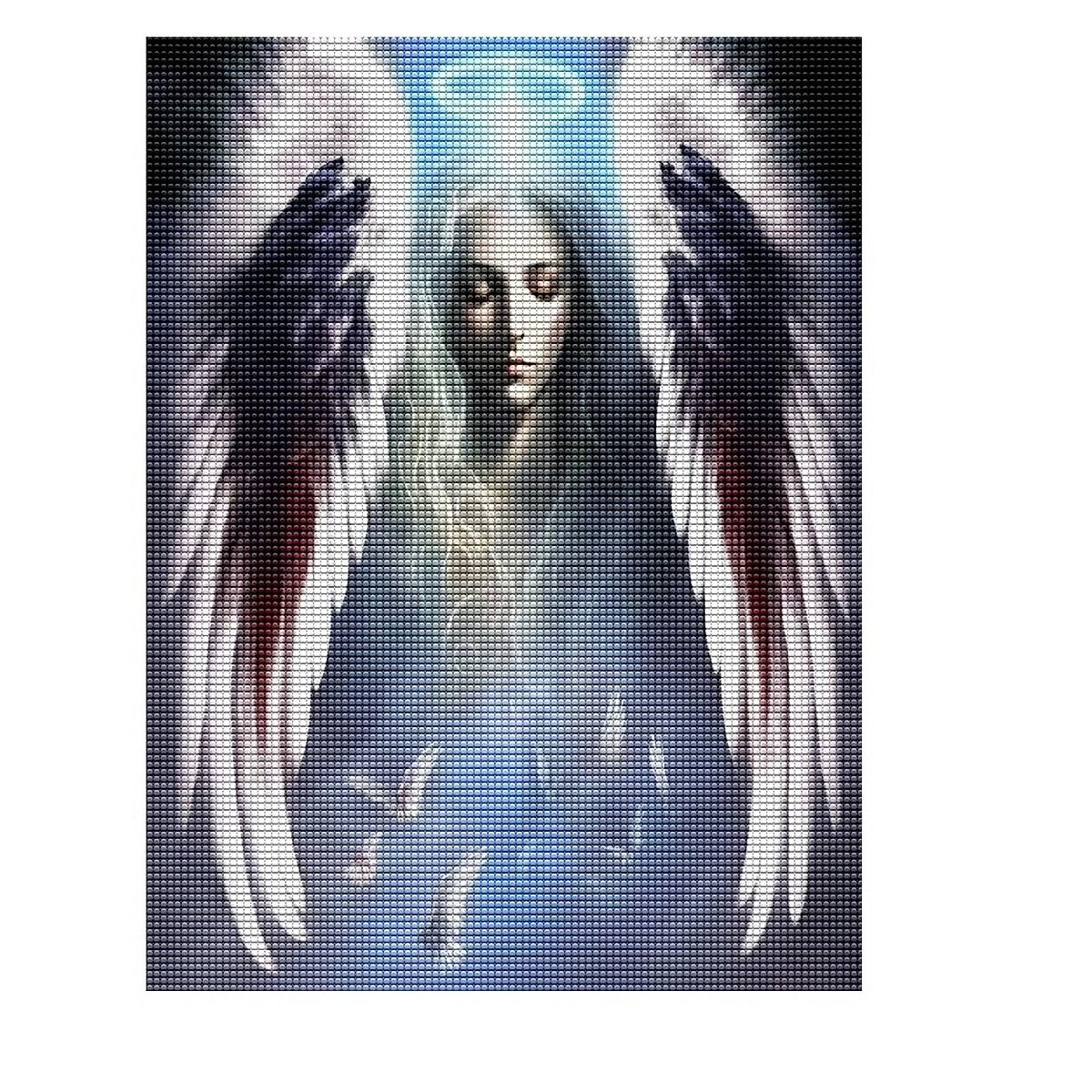 Treff Diamond Painting Kits,Angel Wings GirlDiamond Art Painting Kits for Adults,Full Square Drill Diamond Art Paint Gem Art Drill Home Decoration 20x24 inch