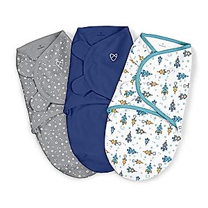 SwaddleMe Original Swaddle – Size Large, 3-6 Months, 3-Pack (Super Star), superstar boy