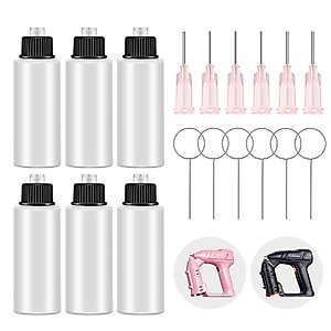 Saker Spray Bottles Set for Saker Paint Sprayer Gun 6 Spray Bottles 6 Spray Nozzles and 6 Nozzle Cleaning Needles for Saker Paint Sprayer SK-SG04B SK-SG08A