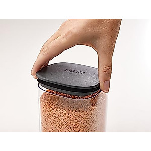 Joseph Joseph Podium Dry Food Storage Container Set with Stand, 5-piece, Gray