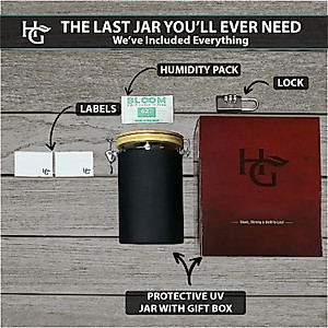 Herb Guard Airtight Jar with Built-in Hygrometer