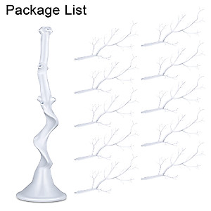 Jetec Christmas Tree Branch Removable Artificial Tree Centerpiece Manzanita Tree Decorative Branch for Christmas Party Home Garden Indoor Outdoor Decoration, 30 Inch in Height(White)