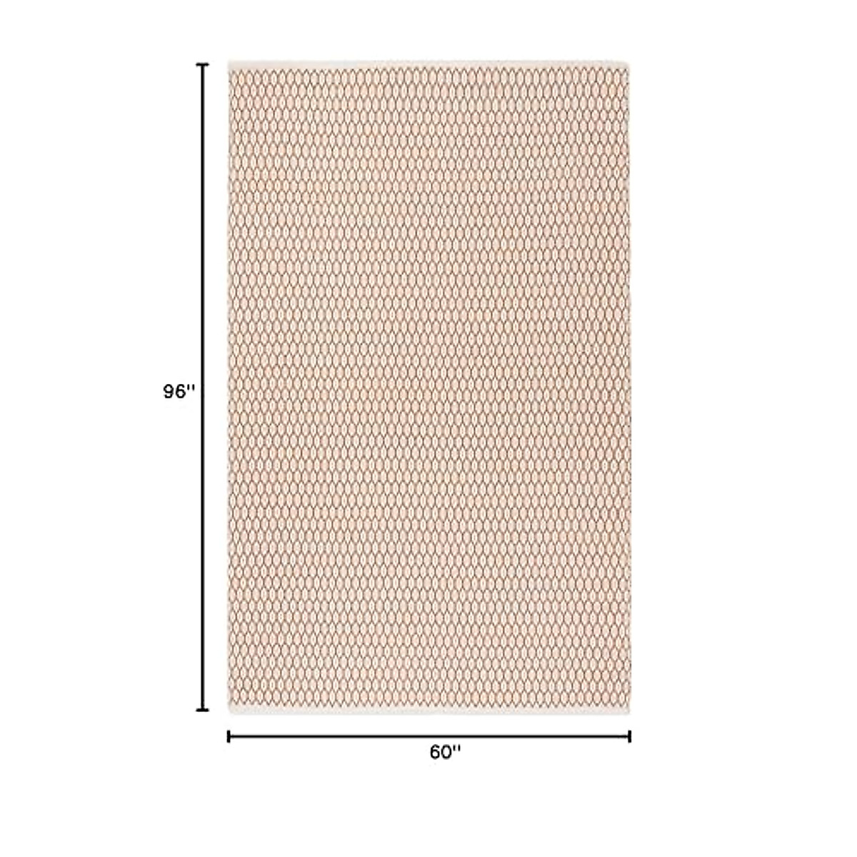 SAFAVIEH Montauk Collection Area Rug - 5' x 8', Orange & Ivory, Handmade Cotton, Ideal for High Traffic Areas in Living Room, Bedroom (MTK608D)