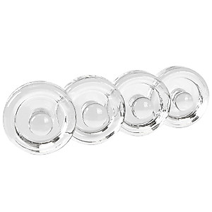Jillmo Stainless Steel Fermentation Lids with Glass Weights for Wide Mouth Mason Jars (Jars Not Included)